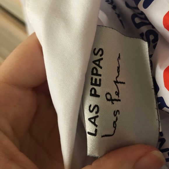 Las Pepas | Tops | Las Pepas White Button Down Longsleeve Shirt | Poshmark